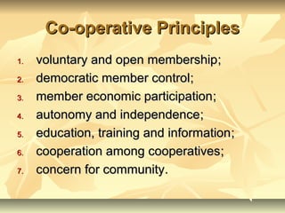Introduction to co-operatives | PPT