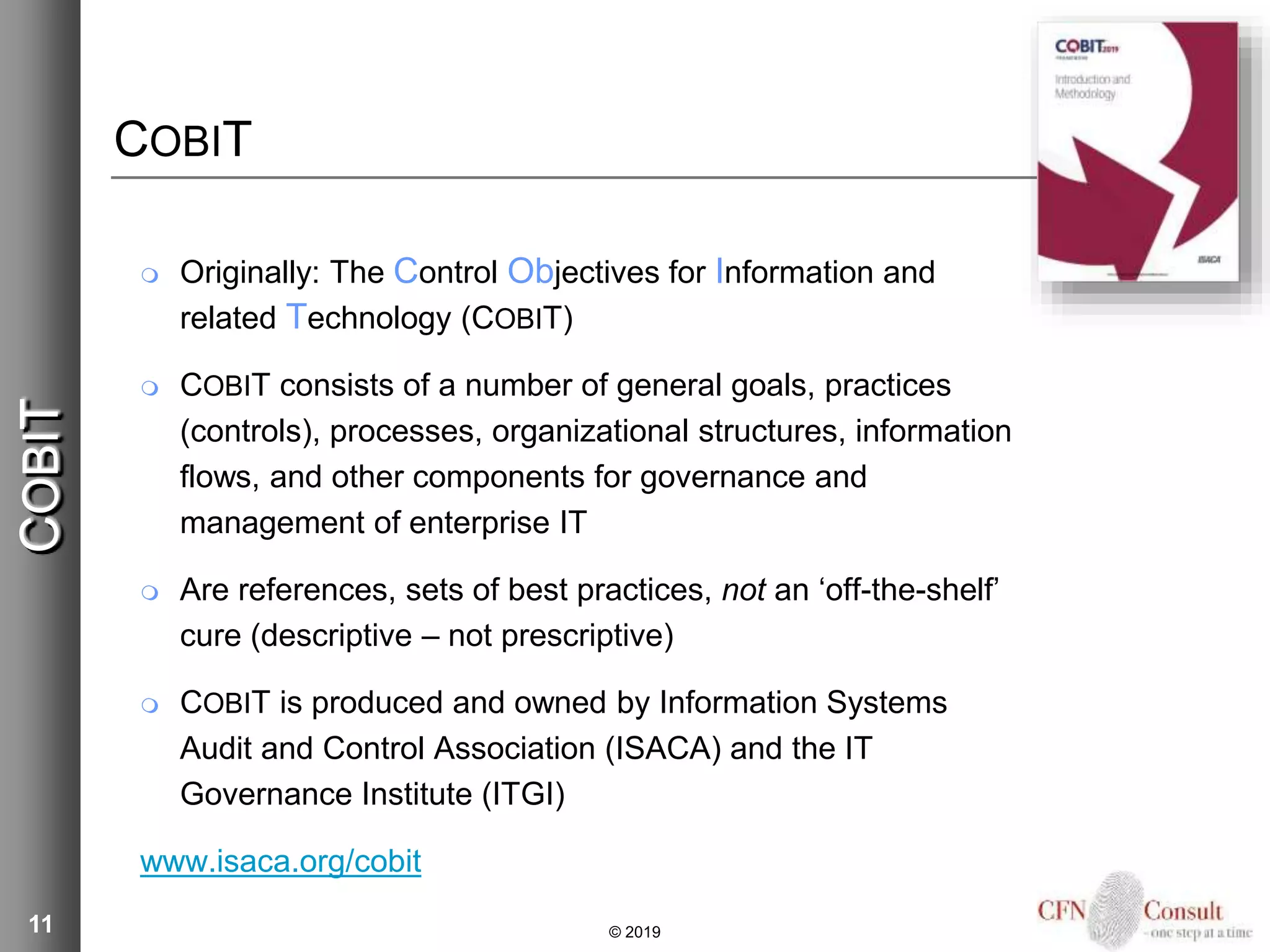 Introduction to COBIT 2019 and IT management | PPTX