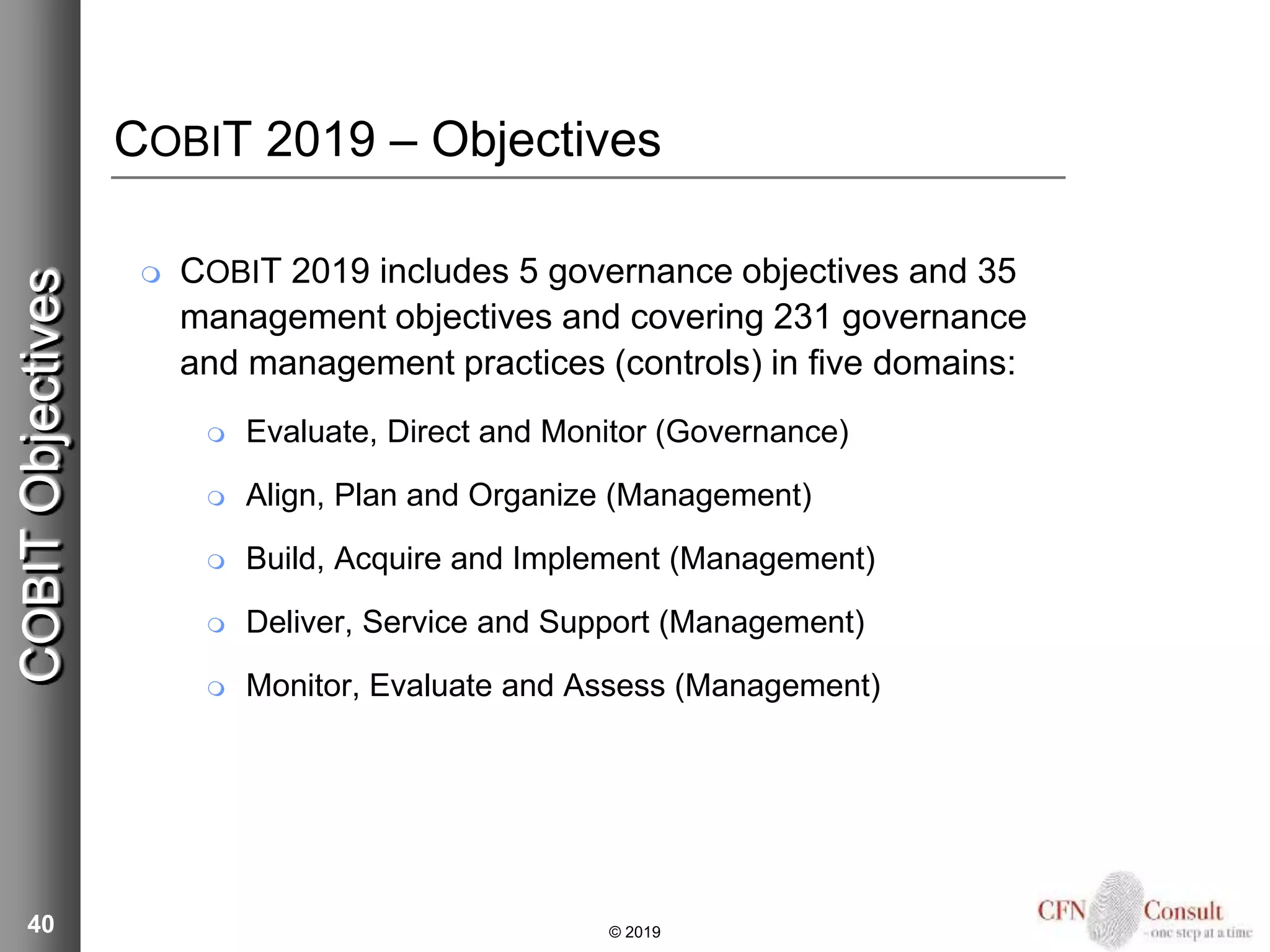 Introduction to COBIT 2019 and IT management | PPTX