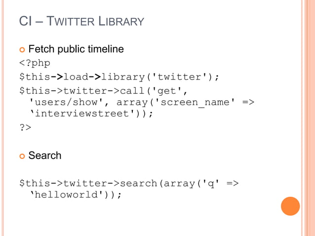 Introduction to codeigniter | PPTX
