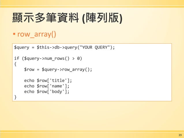 Introduction To Codeigniter Ppt