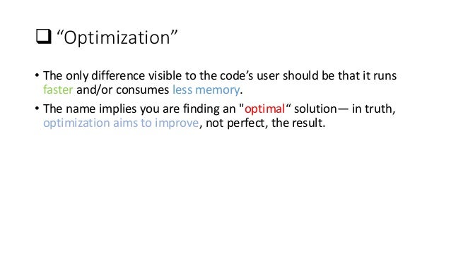Introduction To Code Optimization By Dipankar