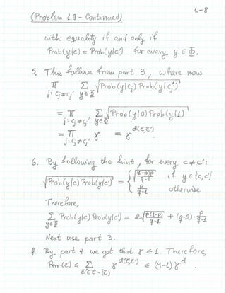 Solutions for Problems in Introduction to Coding Theory by Ron Roth | PDF