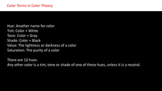 Introduction to color theory for Multimedia Students | PPTX