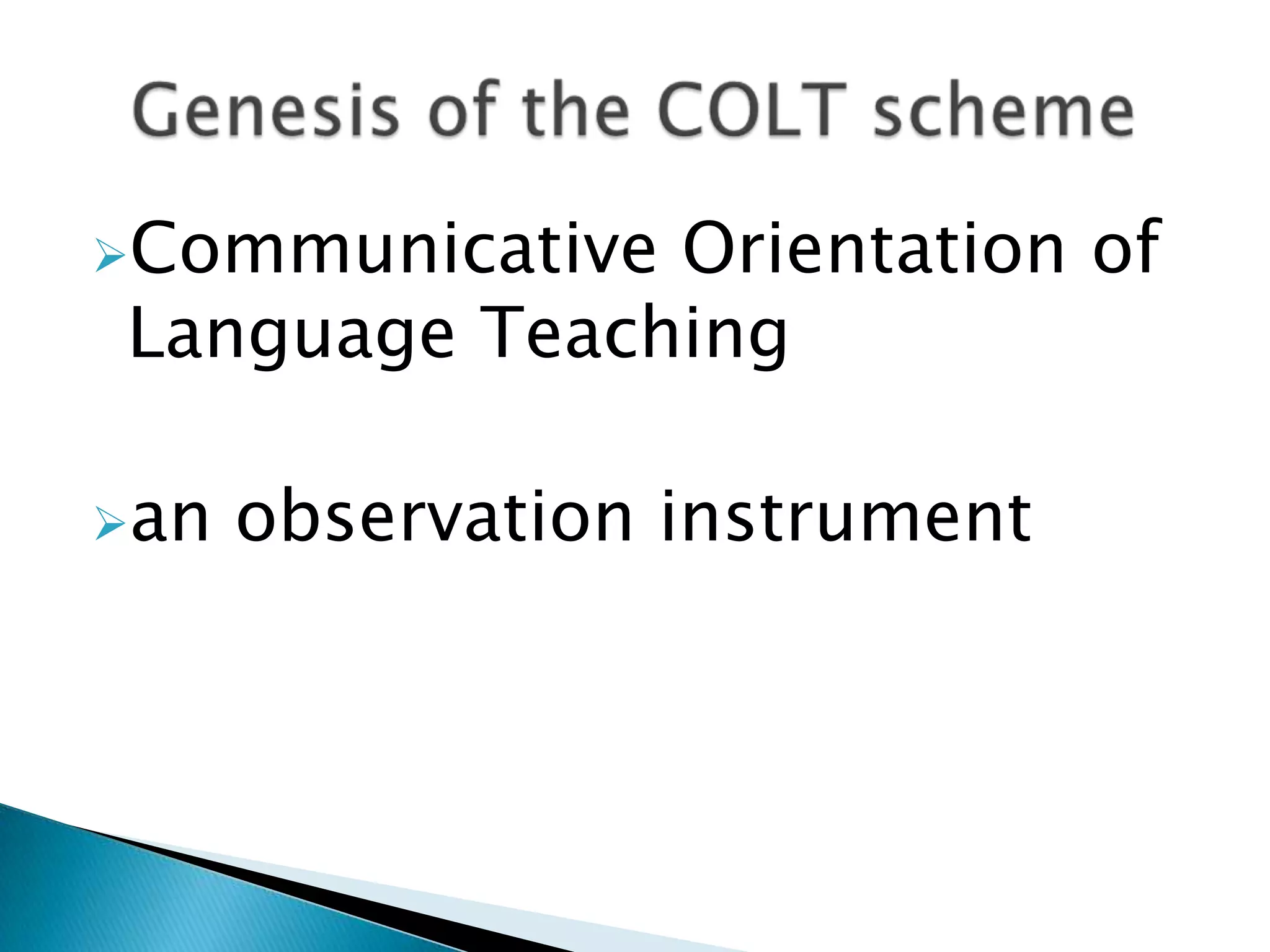 Introduction to colt scheme | PPTX