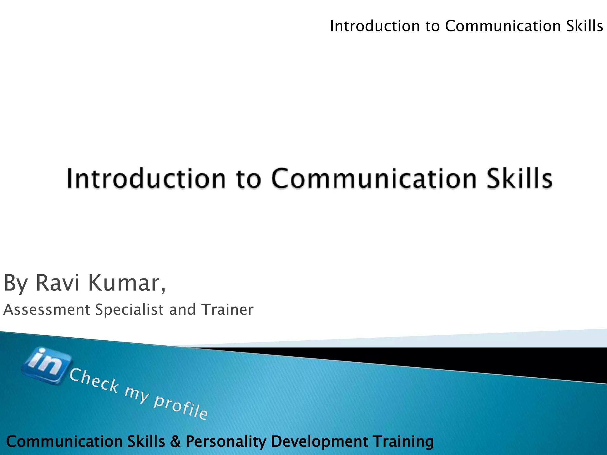 Introduction to communication skills - I | PPSX