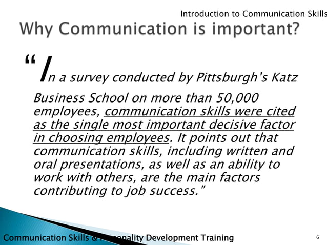 Introduction to communication skills - I | PPSX