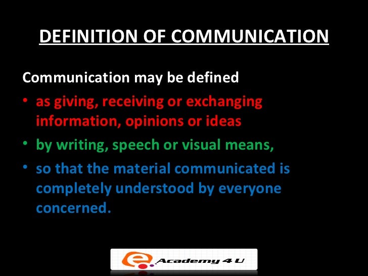 Introduction to communication