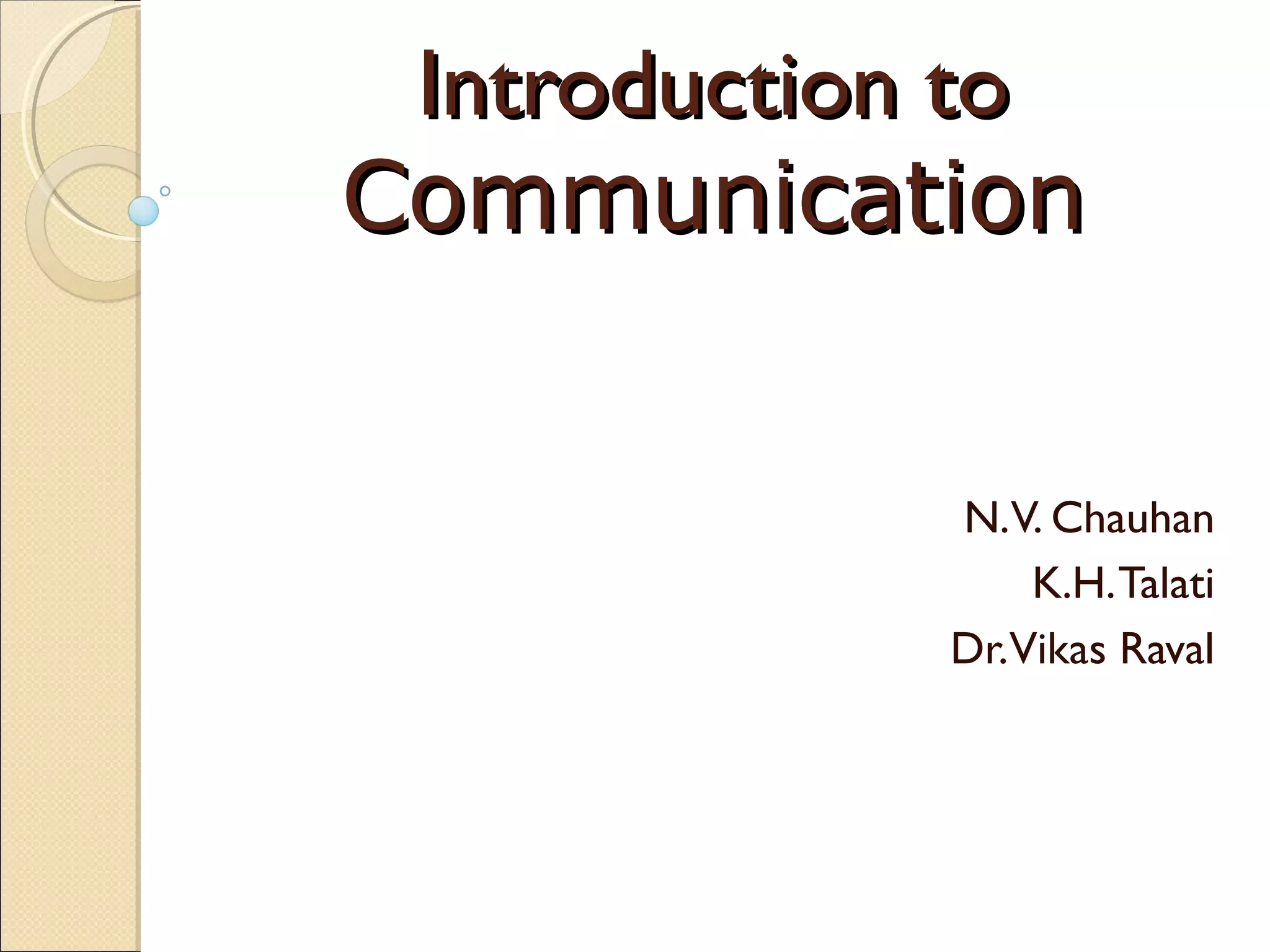 Introduction to communication | PPT | Internet for Beginners | Internet