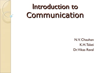 Introduction to communication | PPT | Internet for Beginners | Internet