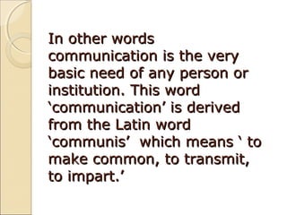 Introduction to communication | PPT | Internet for Beginners | Internet