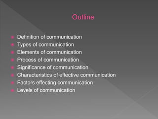 Introduction to communication | PPTX