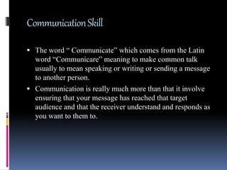 Introduction to communication skill | PPTX