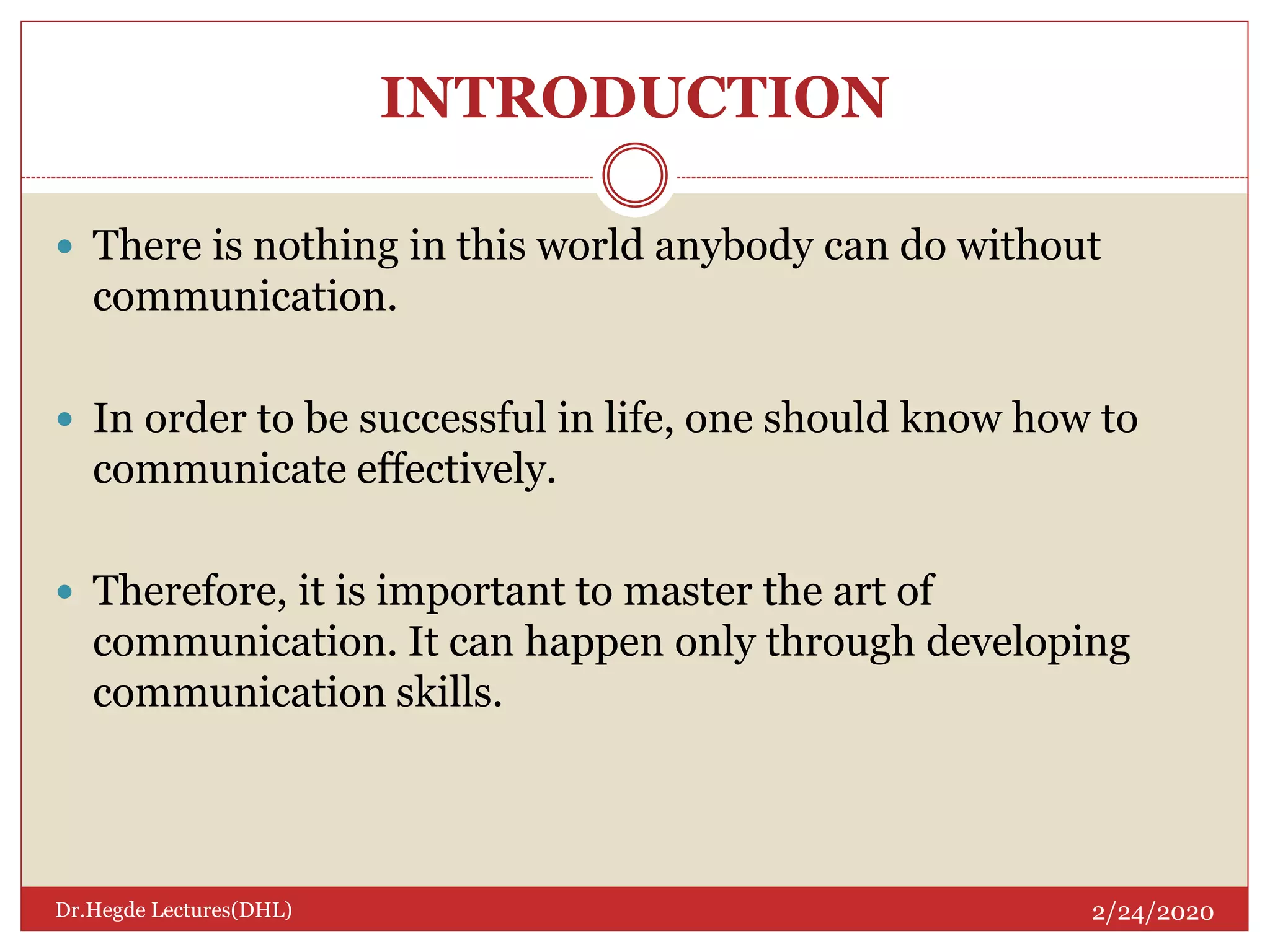 Introduction to Communication Skills | PPTX
