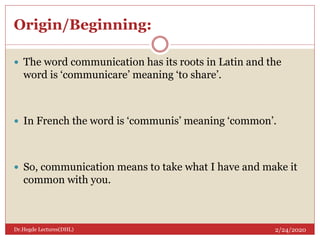 Introduction to Communication Skills | PPTX