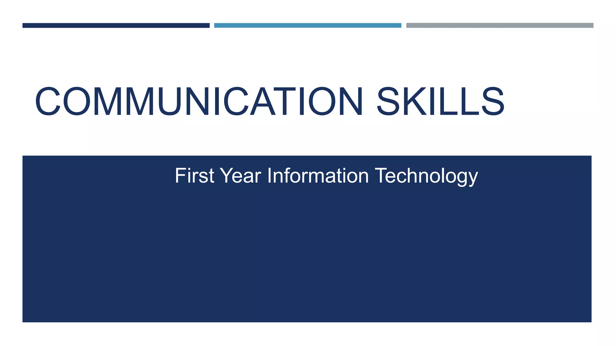Introduction to communication skills | PPTX