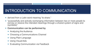 Introduction to communication skills | PPT