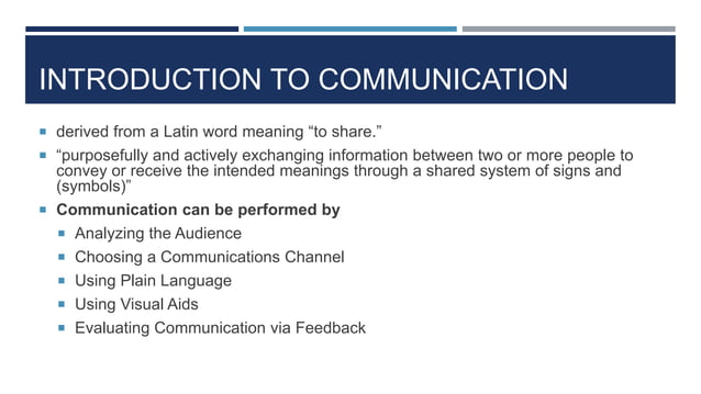 Introduction to communication skills | PPT