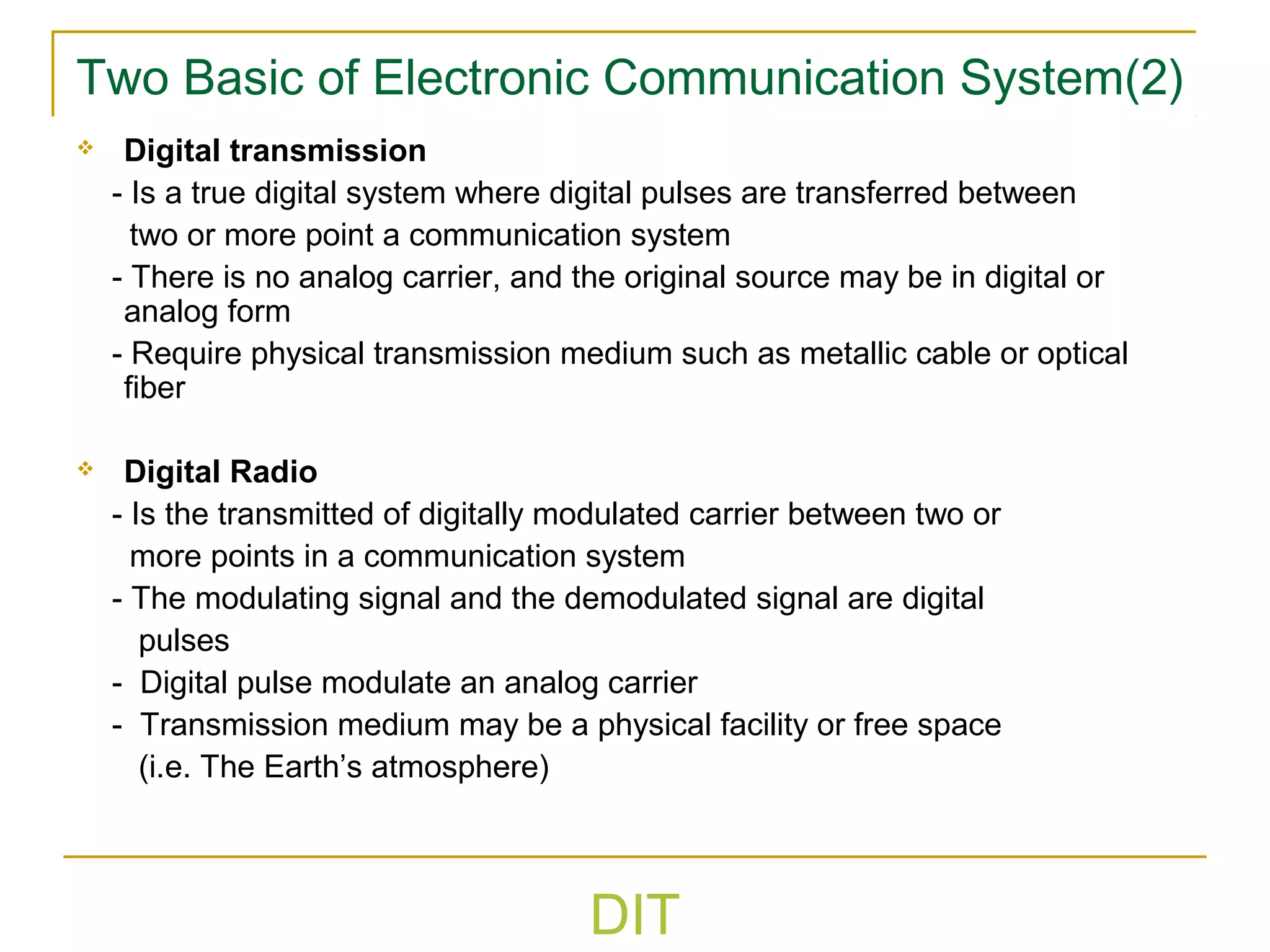 Introduction to communication system lecture1 | PPT