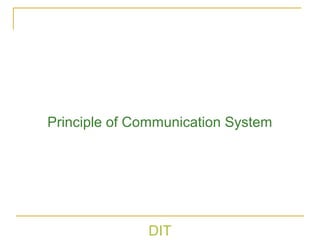 Introduction to communication system lecture1 | PPT