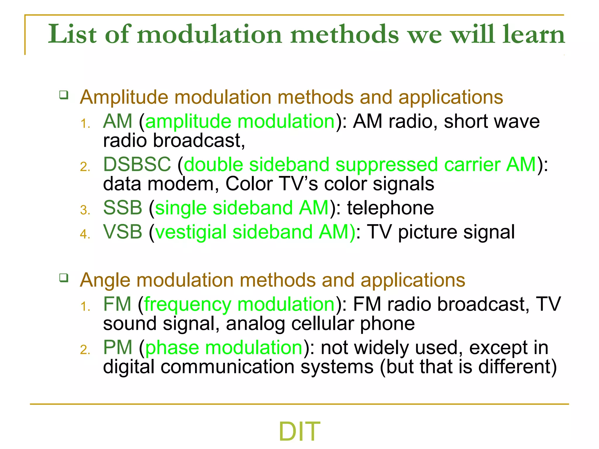 Introduction to communication system lecture2 | PPT