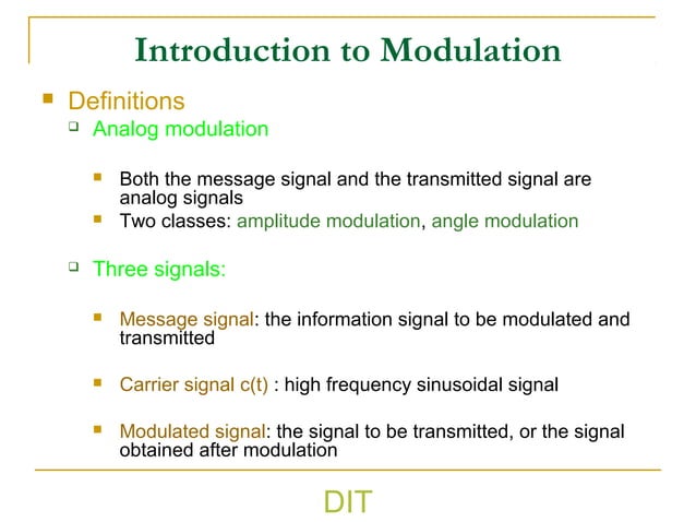 Introduction to communication system lecture2 | PPT