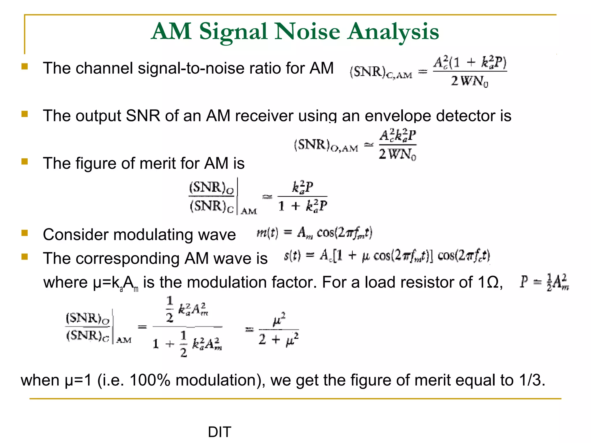 Introduction to communication system lecture3 | PPT