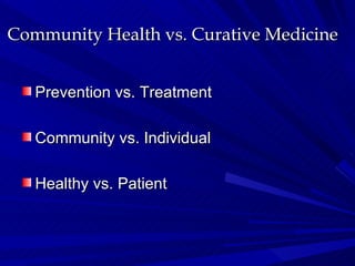 Introduction to community health | PPT