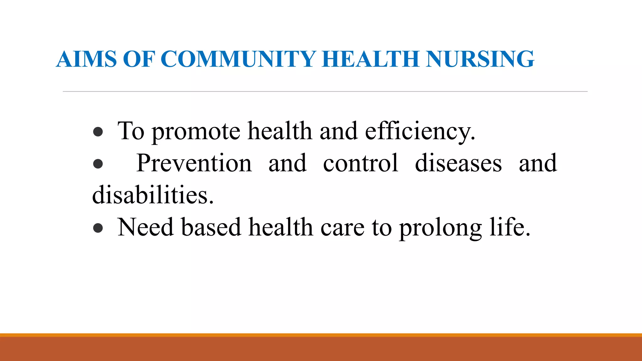 Introduction to community health nursing | PPTX