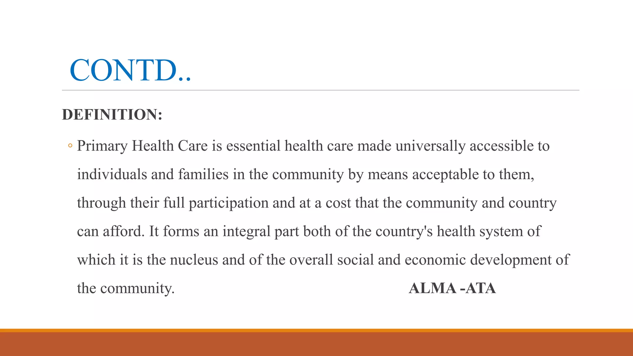 Introduction to community health nursing | PPTX