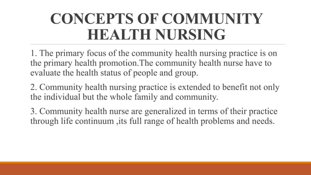 Introduction to community health nursing | PPTX