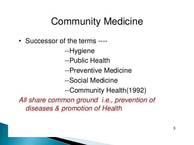 Introduction to community medicine ppt | PPTX
