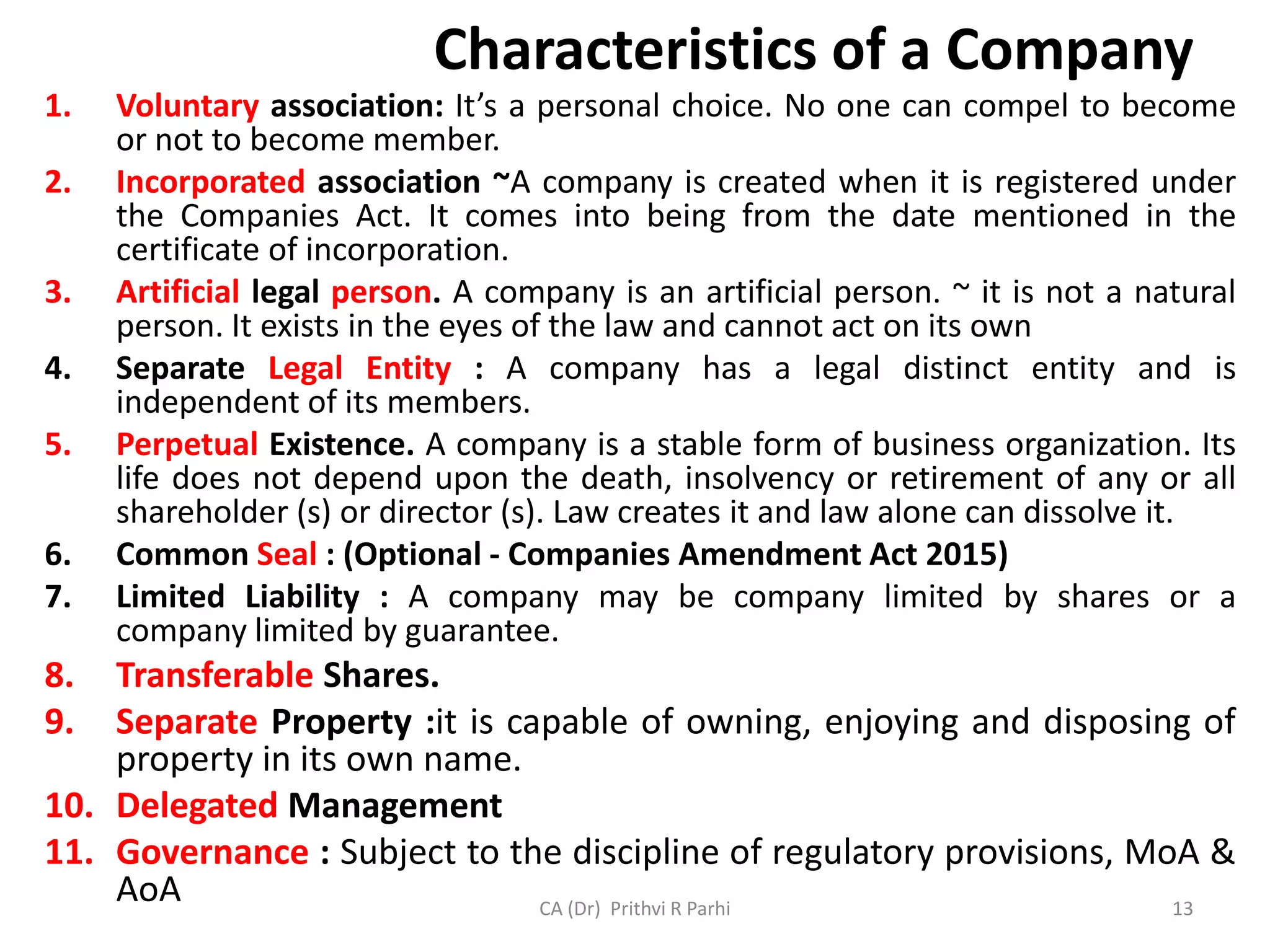 Introduction to company, nature character | PDF