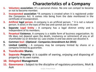 Introduction to company, nature character | PDF