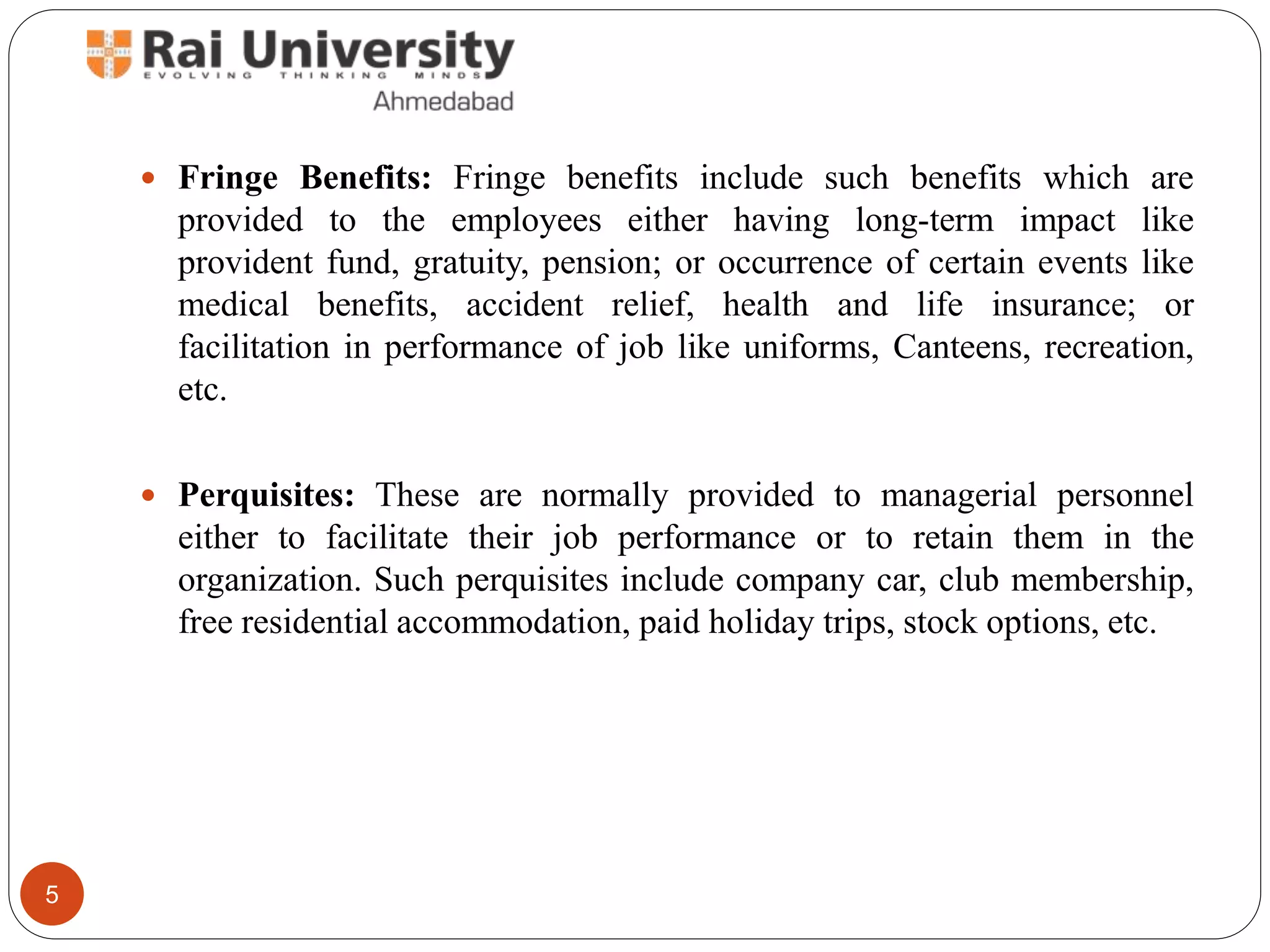 Introduction to compensation meaning and objectives | PPTX