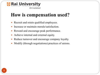 Introduction to compensation meaning and objectives | PPTX