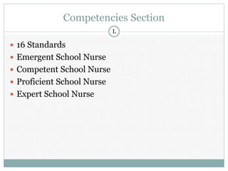 Introduction to Competency in School Nurse Practice 2010.ppt