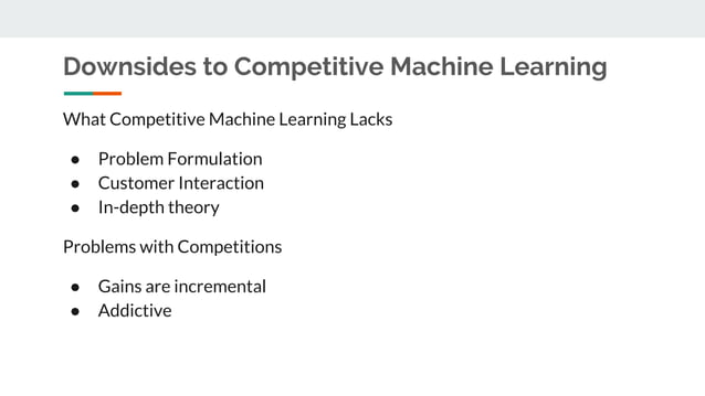 Introduction to competitive machine learning | PDF | Artificial ...
