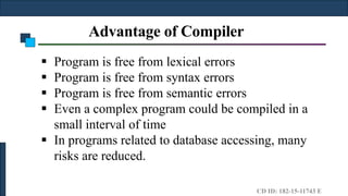 Introduction to Compiler by Md. Hasan Imam Bijoy | PPTX | Programming ...