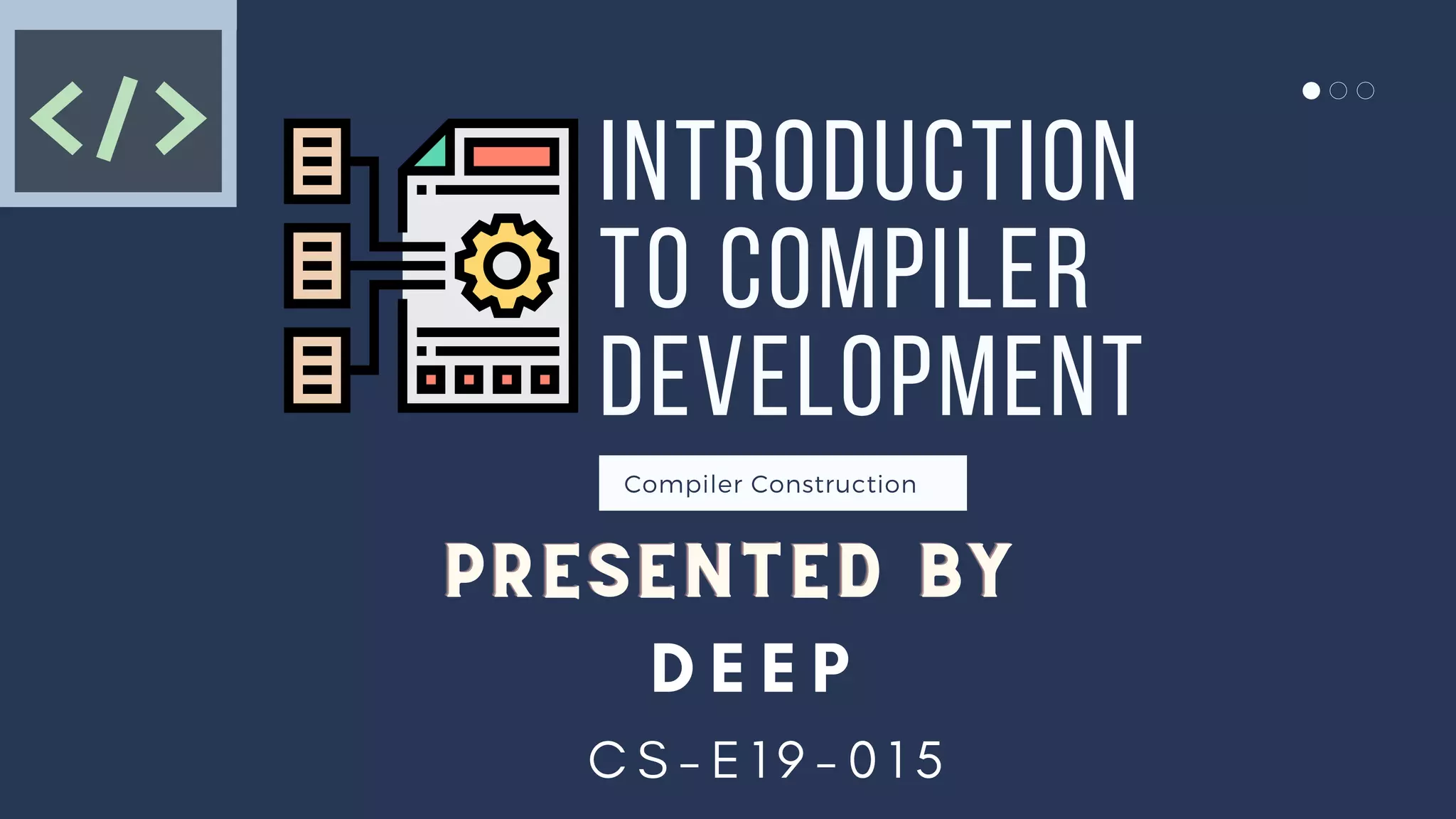Introduction to compiler development | PPT