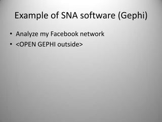 Introduction to complex systems and social network analysis | PPTX