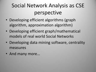 Introduction to complex systems and social network analysis | PPTX
