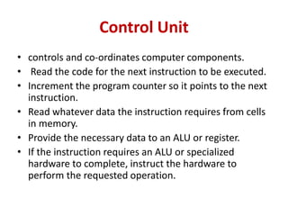 Introduction to components of computer system | PPTX