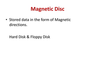 Introduction to components of computer system | PPTX