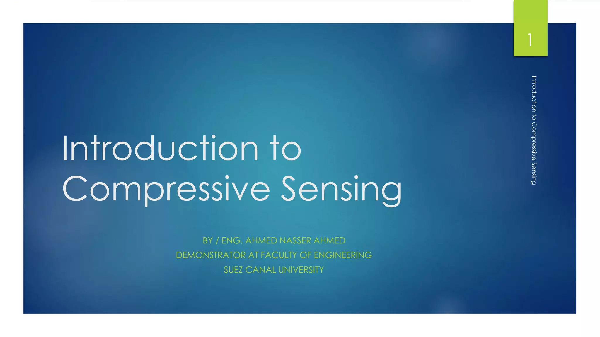 Introduction to compressive sensing | PDF