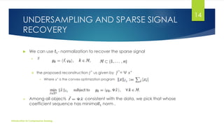 Introduction to Compressive Sensing | PPT