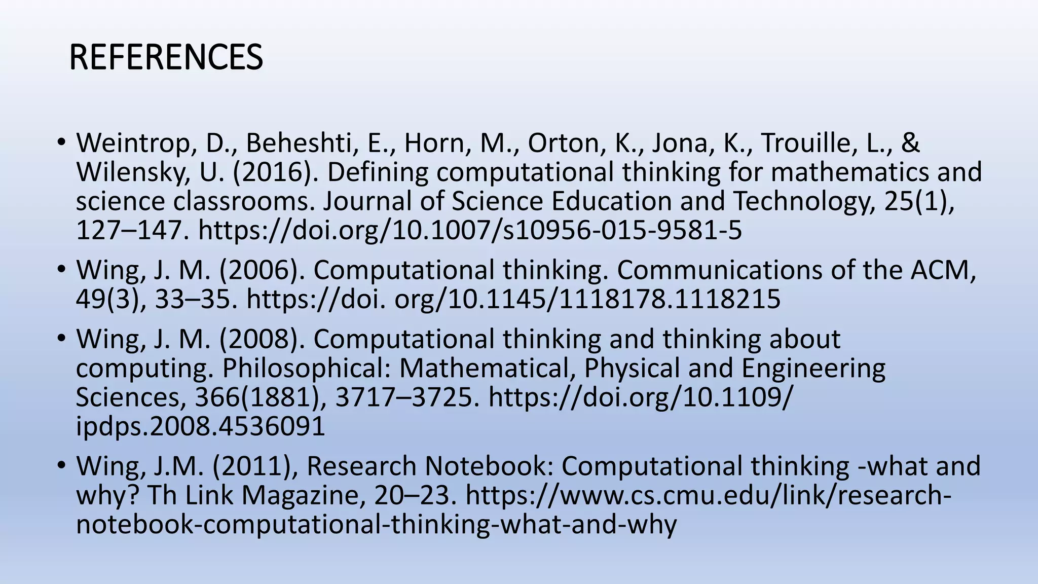 Introduction To Computational Thinkingpptx Computing Technology
