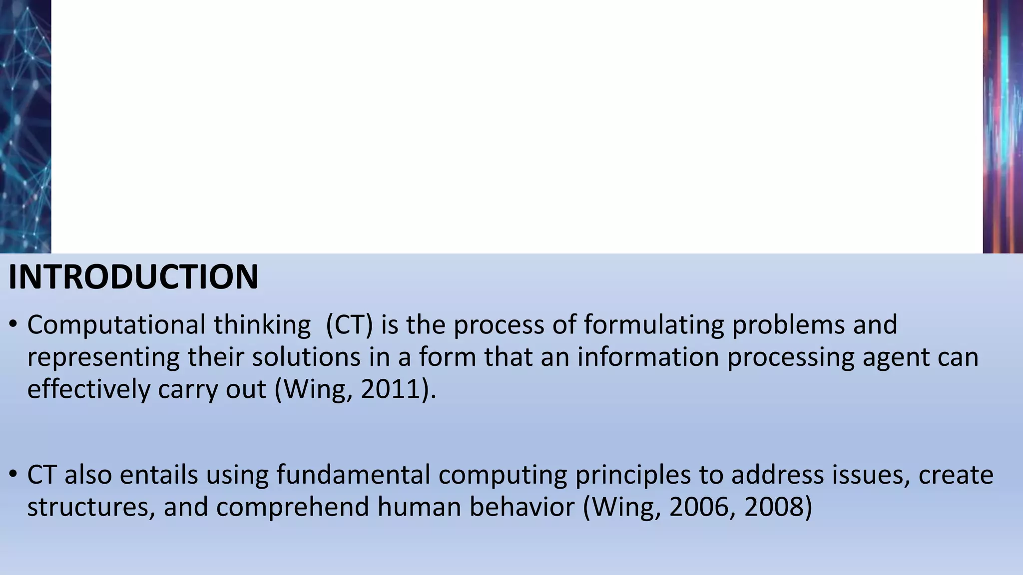 Introduction To Computational Thinkingpptx Computing Technology
