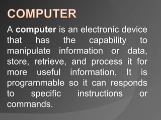 Introduction to computer | PPT