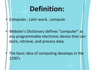 Introduction to computer | PPT
